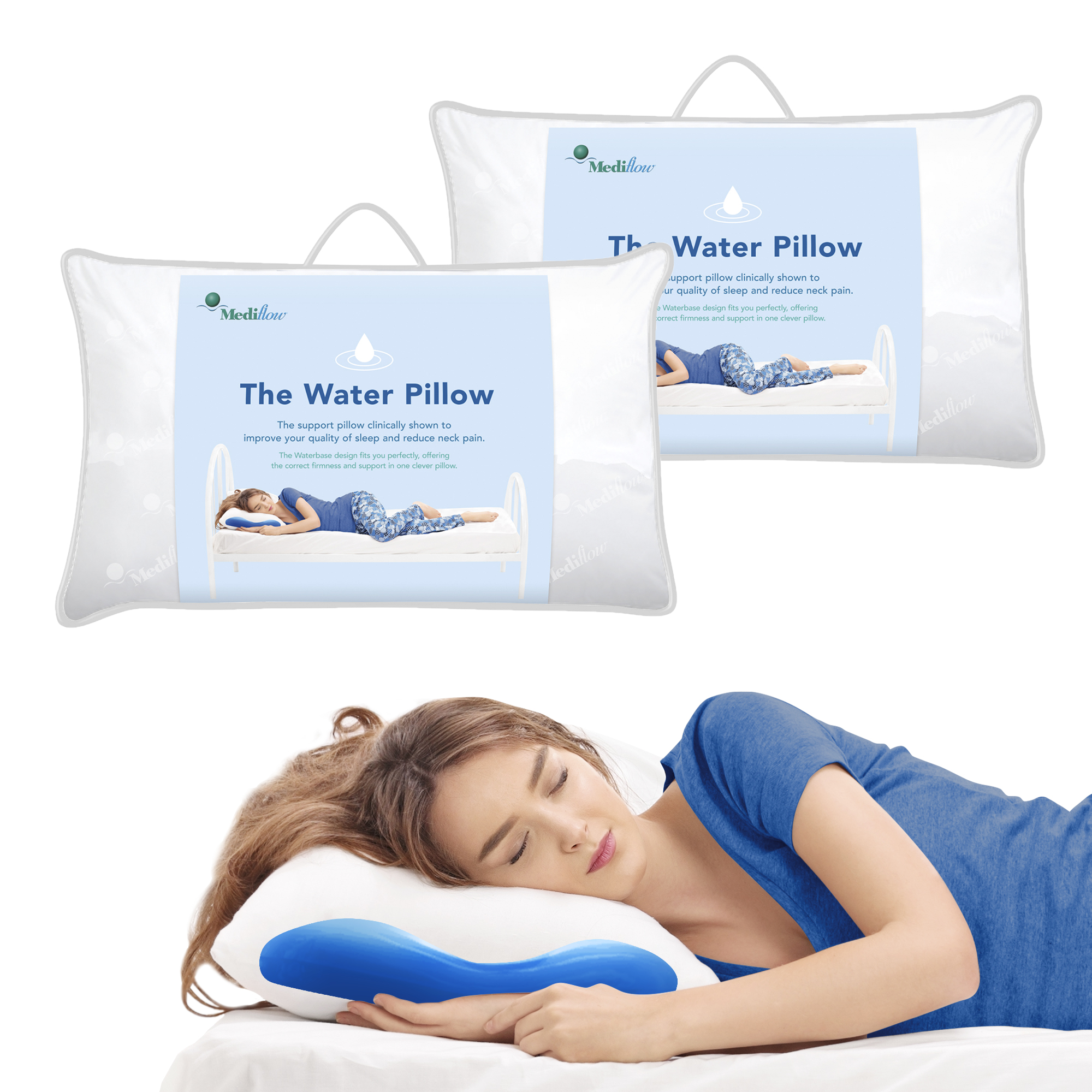 Mediflow Water Pillow Pair - Love Sleep