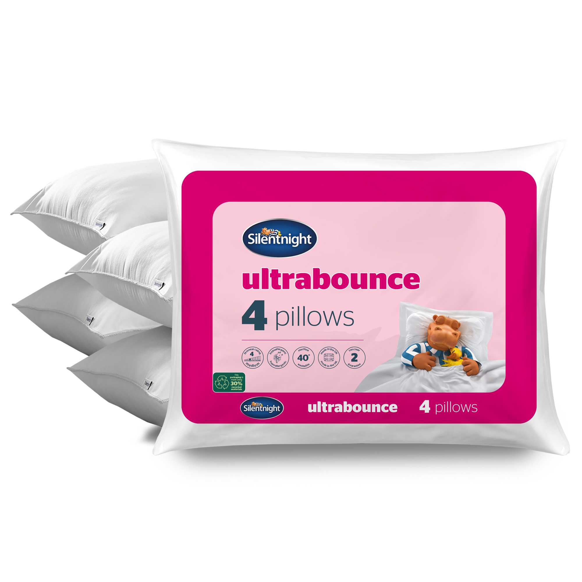 Silentnight Luxury Ultrabounce Pillow - 4 pack - Love Sleep